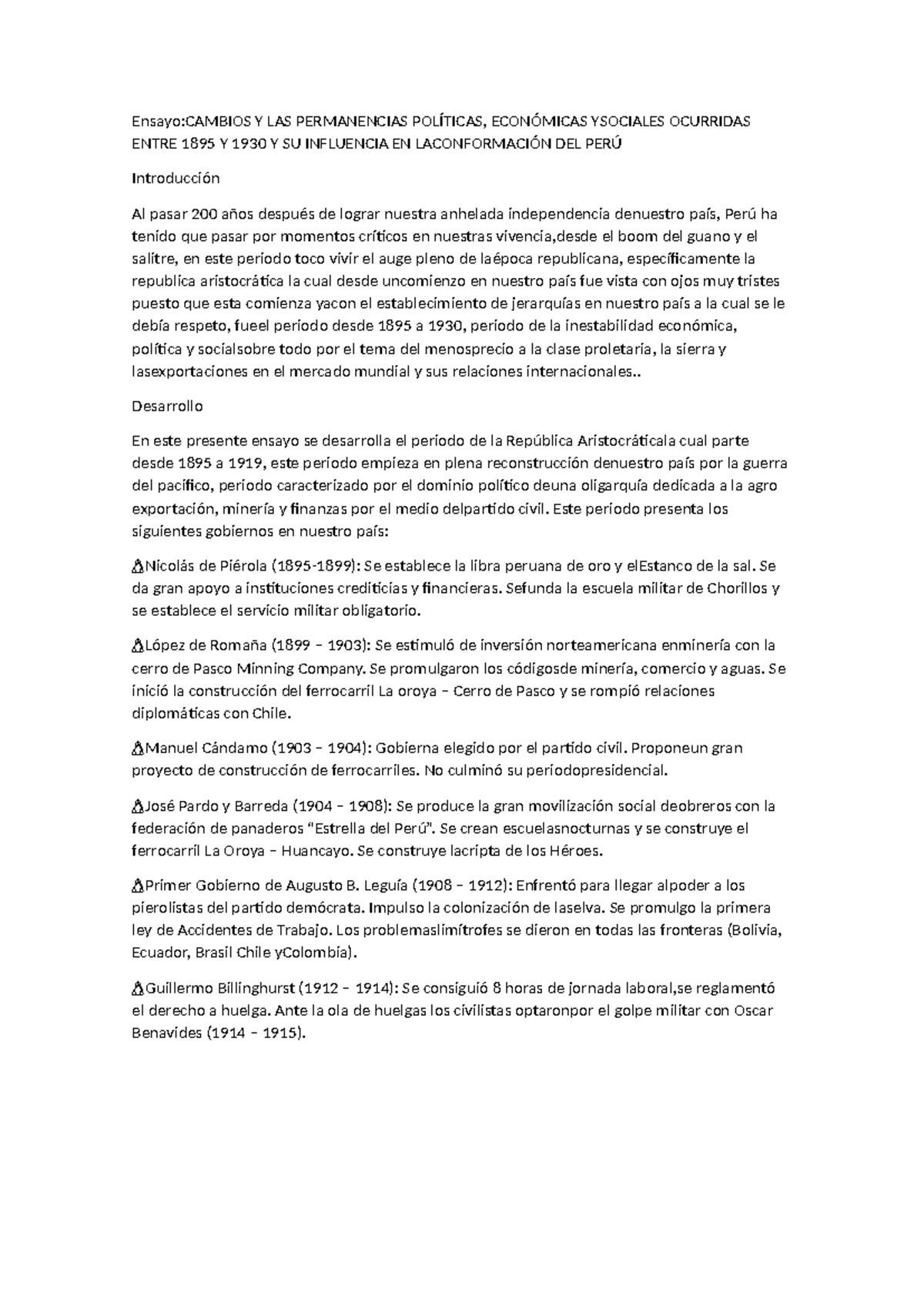 Ensayo 1895-1930 - U7Y - Ensayo:CAMBIOS Y LAS PERMANENCIAS POLÍTICAS ...