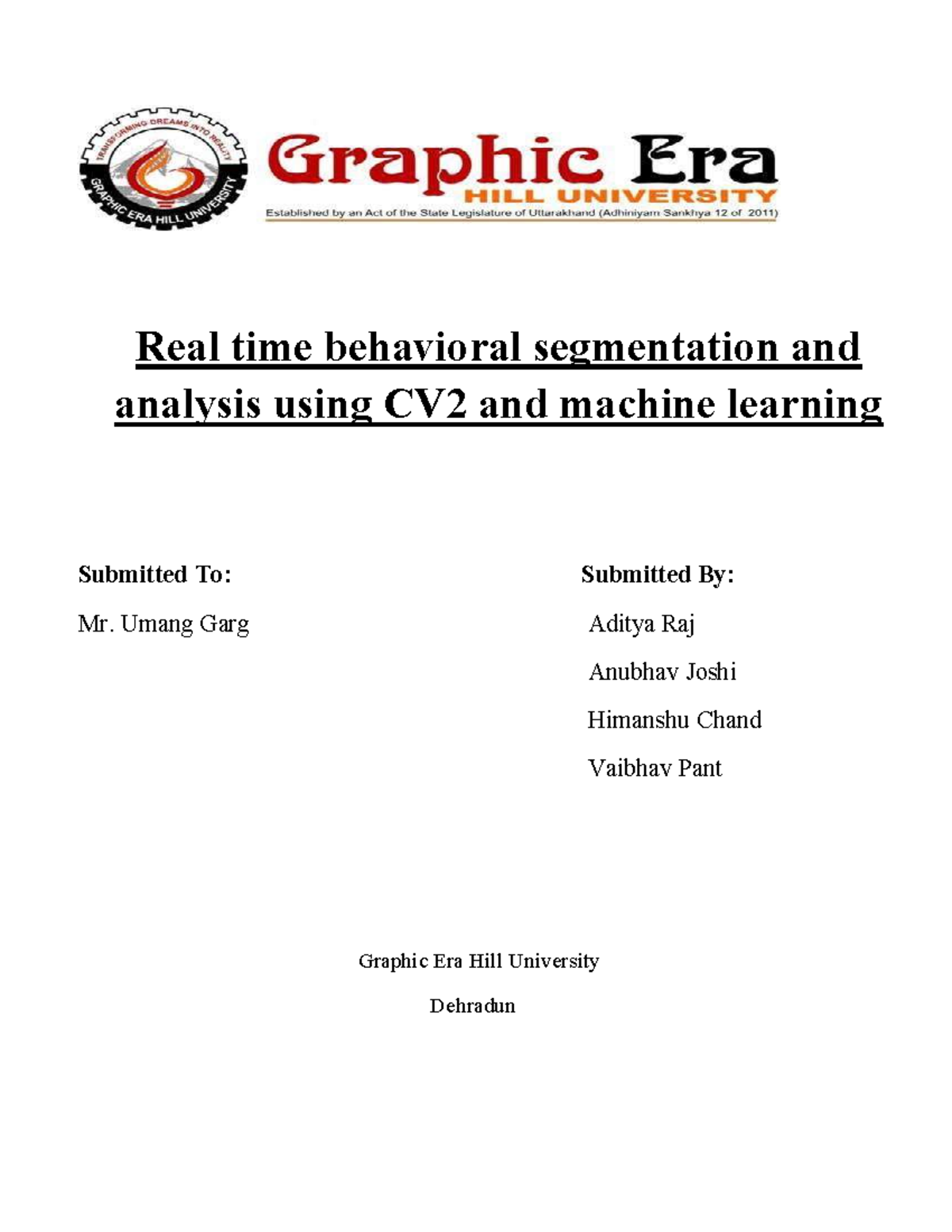 Final major project - Real time behavioral segmentation and analysis ...