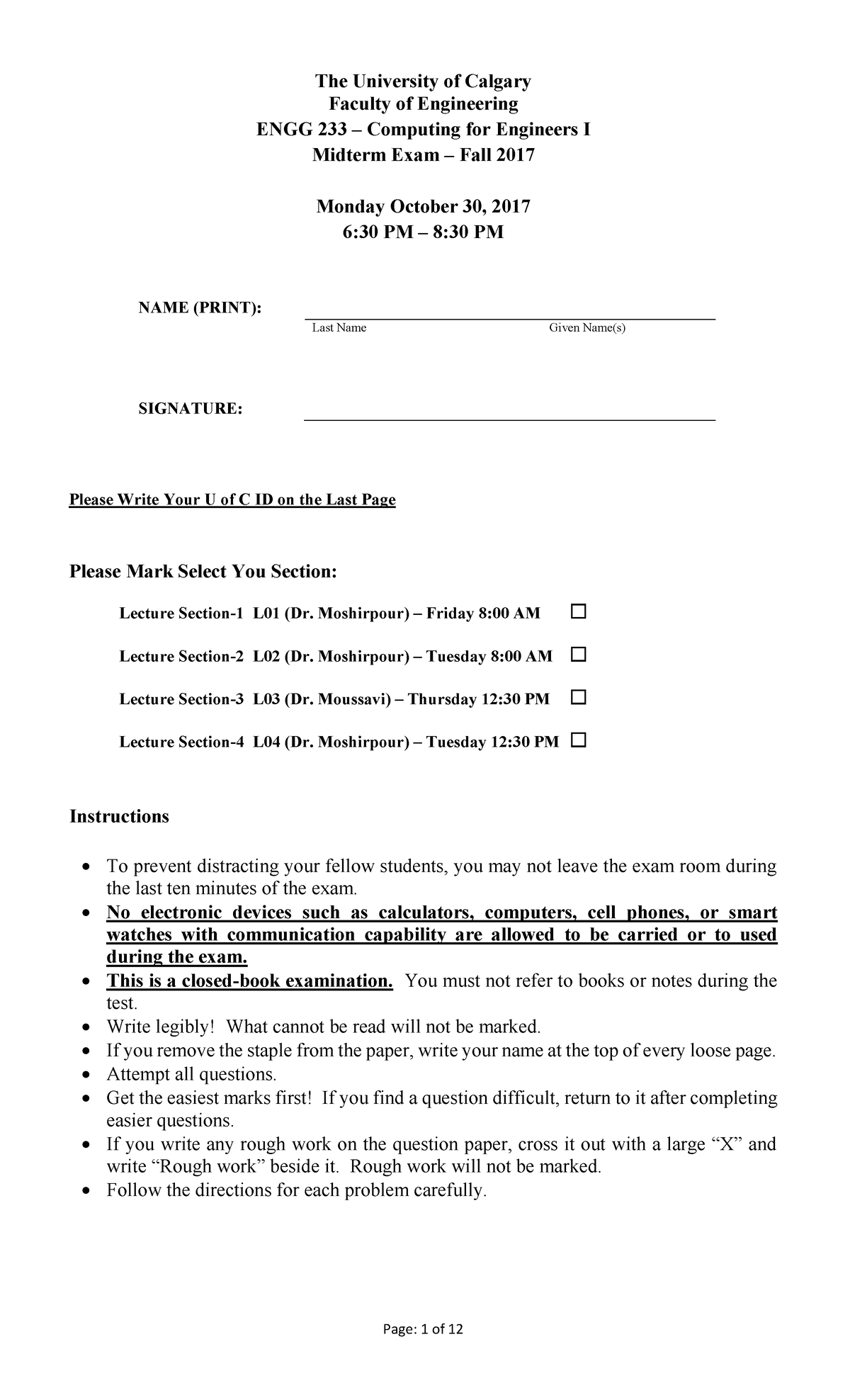 Midterm 2017 Questions Warning Tt Undefined Function 32 The