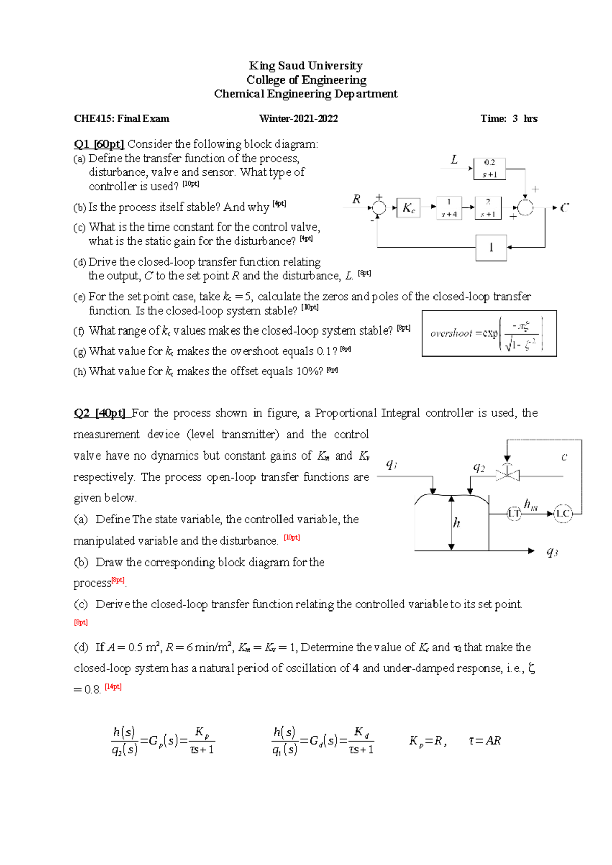 Ex final-432 - practice material - King Saud University College of ...