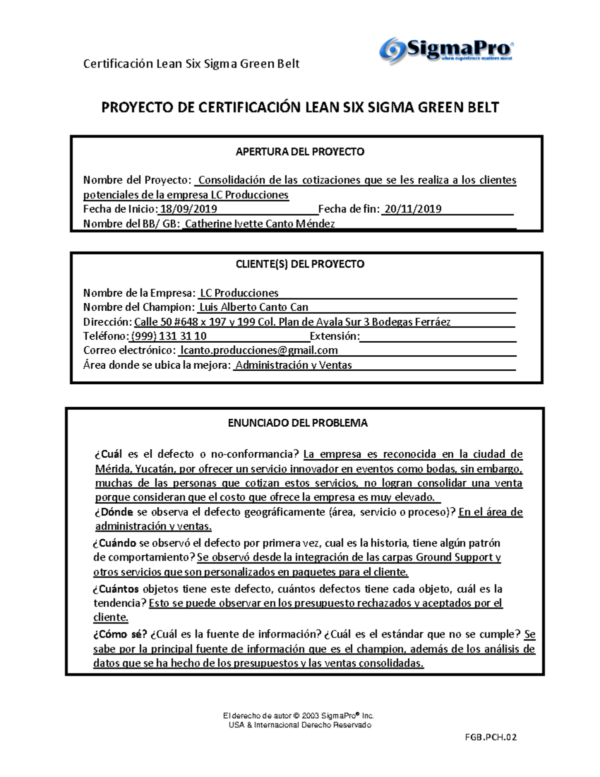 Project Charter Lssgb Warning Tt Undefined Function 32 Warning Tt Undefined Function 32