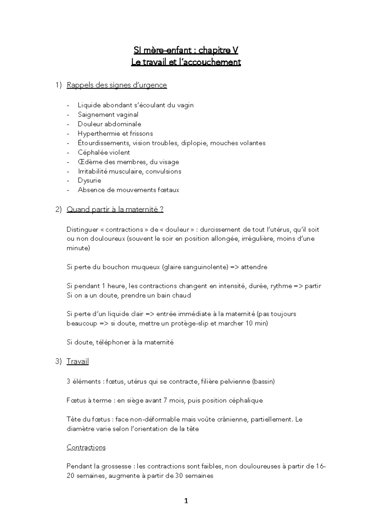 SI mère-enfant-chap5 - SI mère-enfant-chap5 - SI mère-enfant : chapitre V Le travail et - Studocu