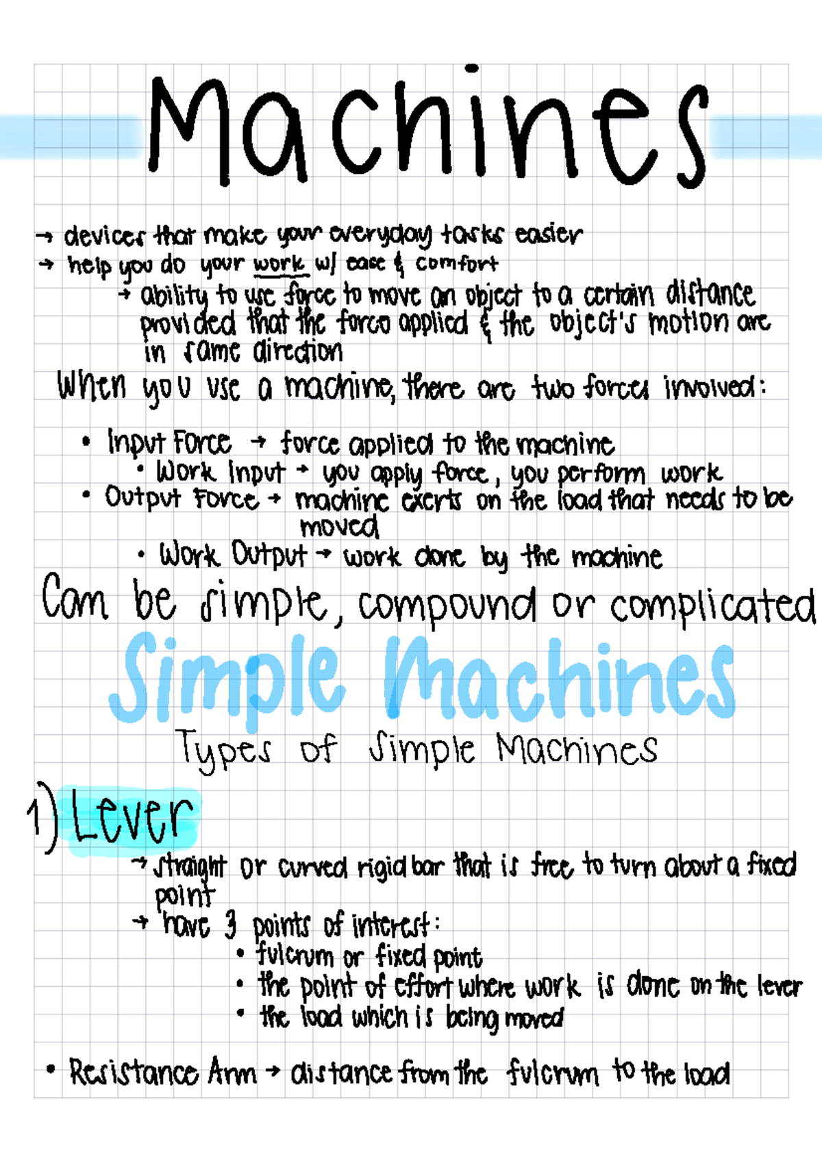Simple Machines - For Elementary Students, specifically Grade 6 ...