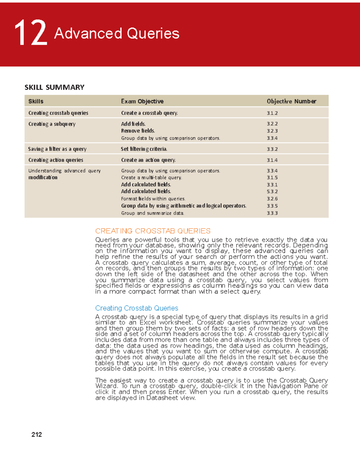 Access 2016 Lesson 12 - Advanced Queries - Copy - Copy - 12 Advanced ...