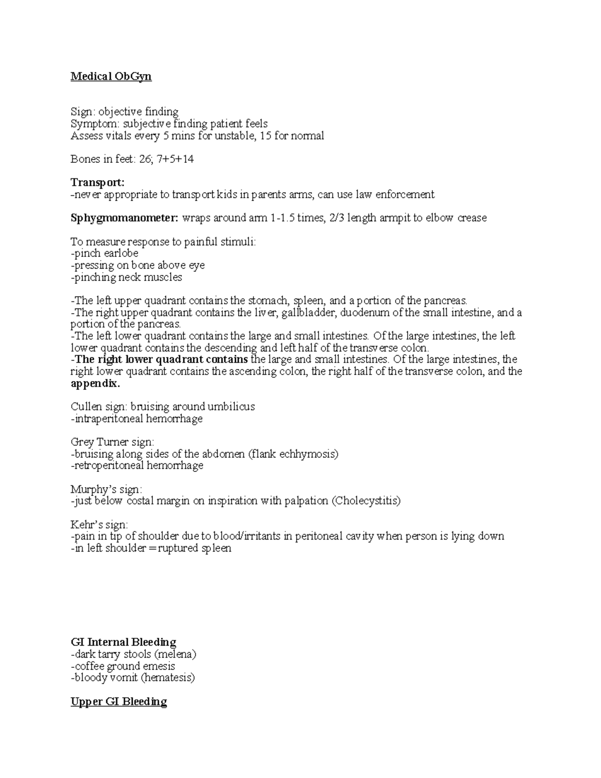 Medical Ob Gyn - djjsdfkmskdfjoaisdjf - Medical ObGyn Sign: objective ...