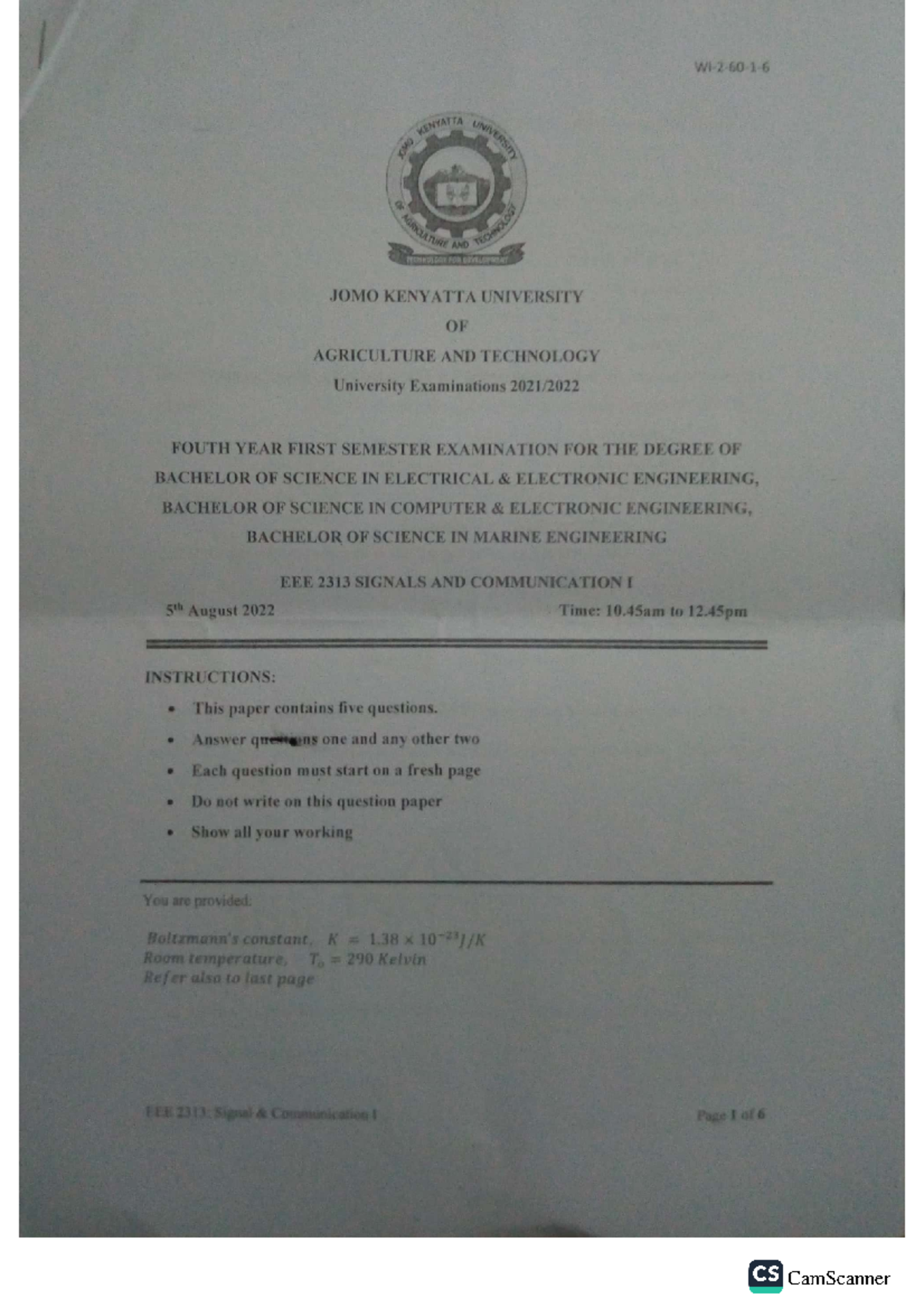 4.1 2022 past papers(1) - Marine Enginneering - JKUAT - Studocu