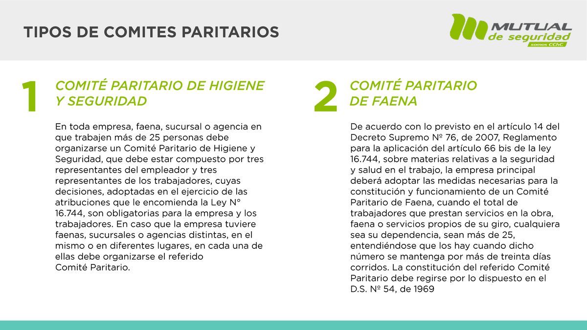Tipos de comites paritarios - TIPOS DE COMITES PARITARIOS 1 COMITÉ ...