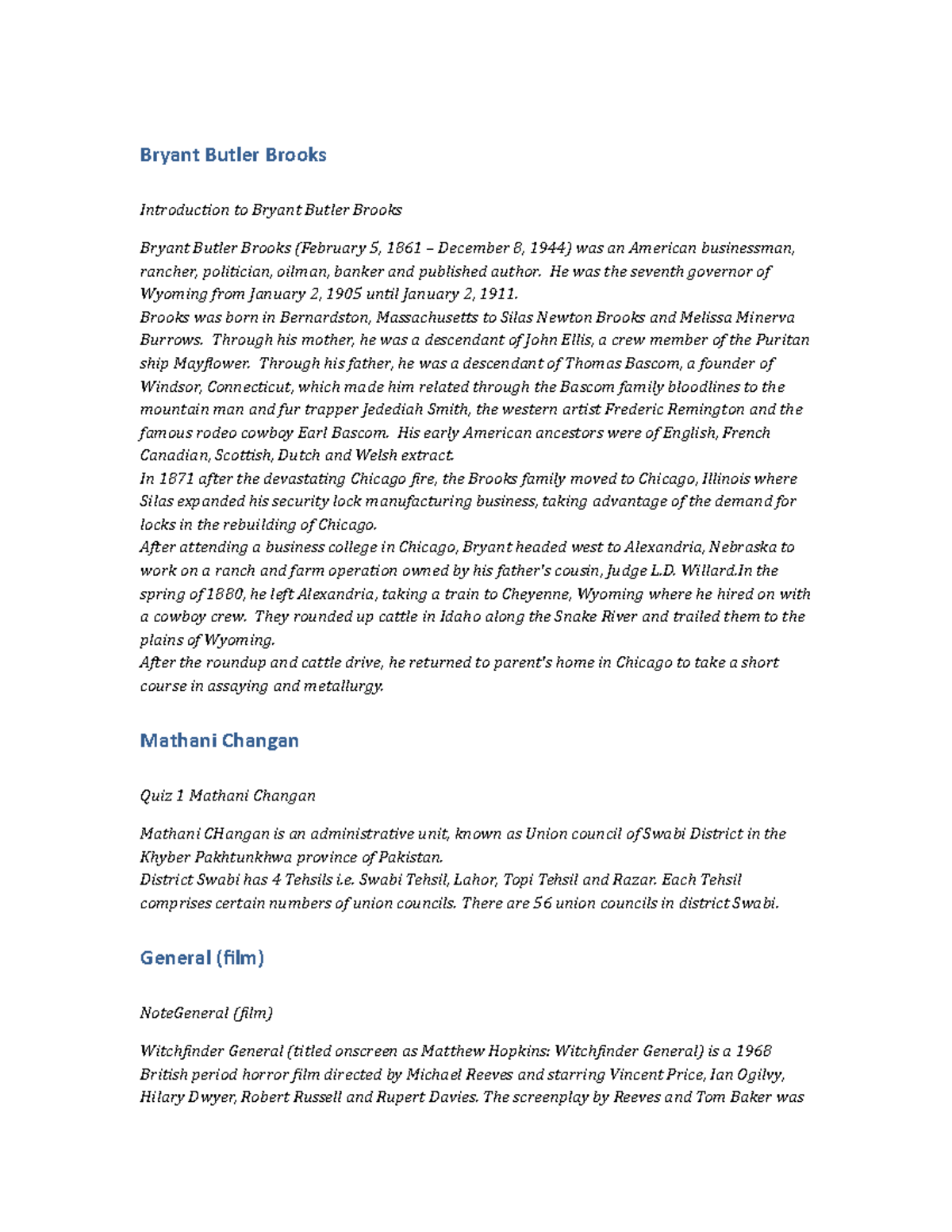 PSY167 Quiz Bryant Butler Brooks - Bryant Butler Brooks Introduction to ...