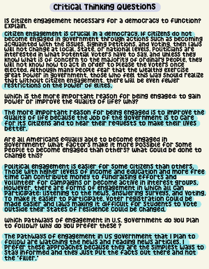 Chapter 2 - The Constitution and Its Origin - Critical Thinking ...