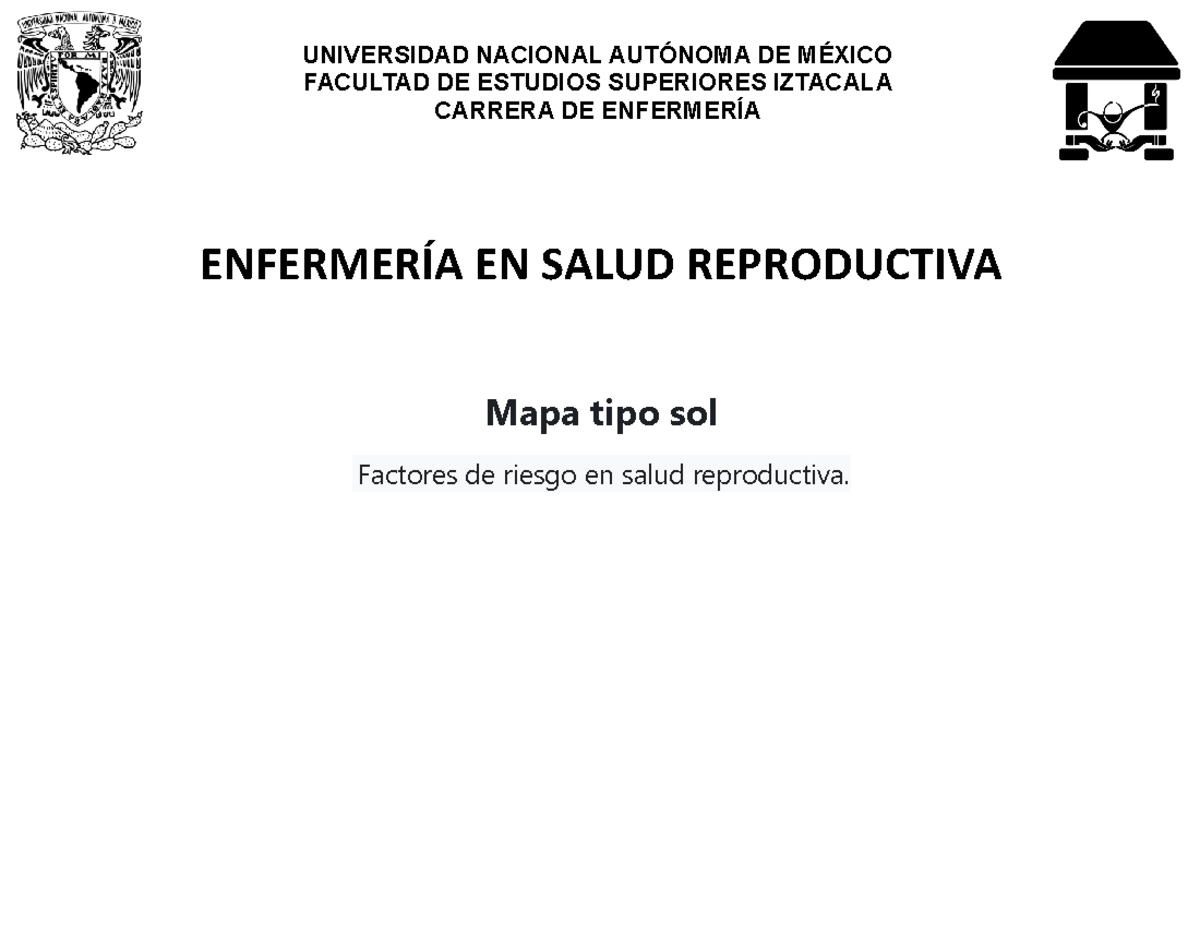 Mapa tipo sol - Tarea - UNIVERSIDAD NACIONAL AUTÓNOMA DE MÉXICO ...