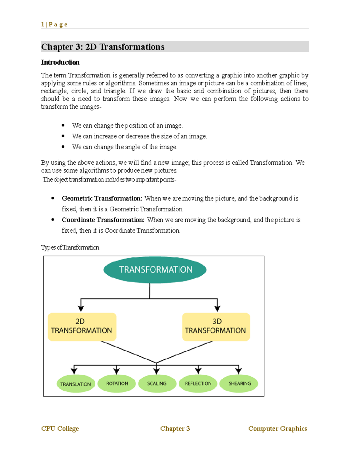 Chapter 3 - amazing.... - Chapter 3: 2D Transformations Introduction ...