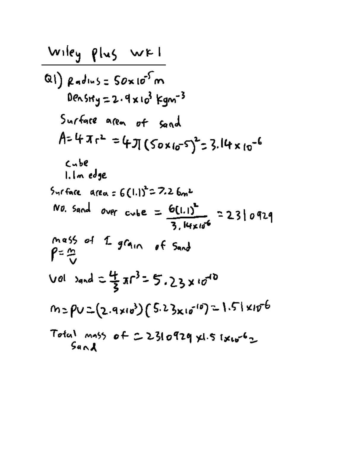 Week 1 Wiley plus Assignment (with working) - Wiley plus Wkl Q1 Radius ...