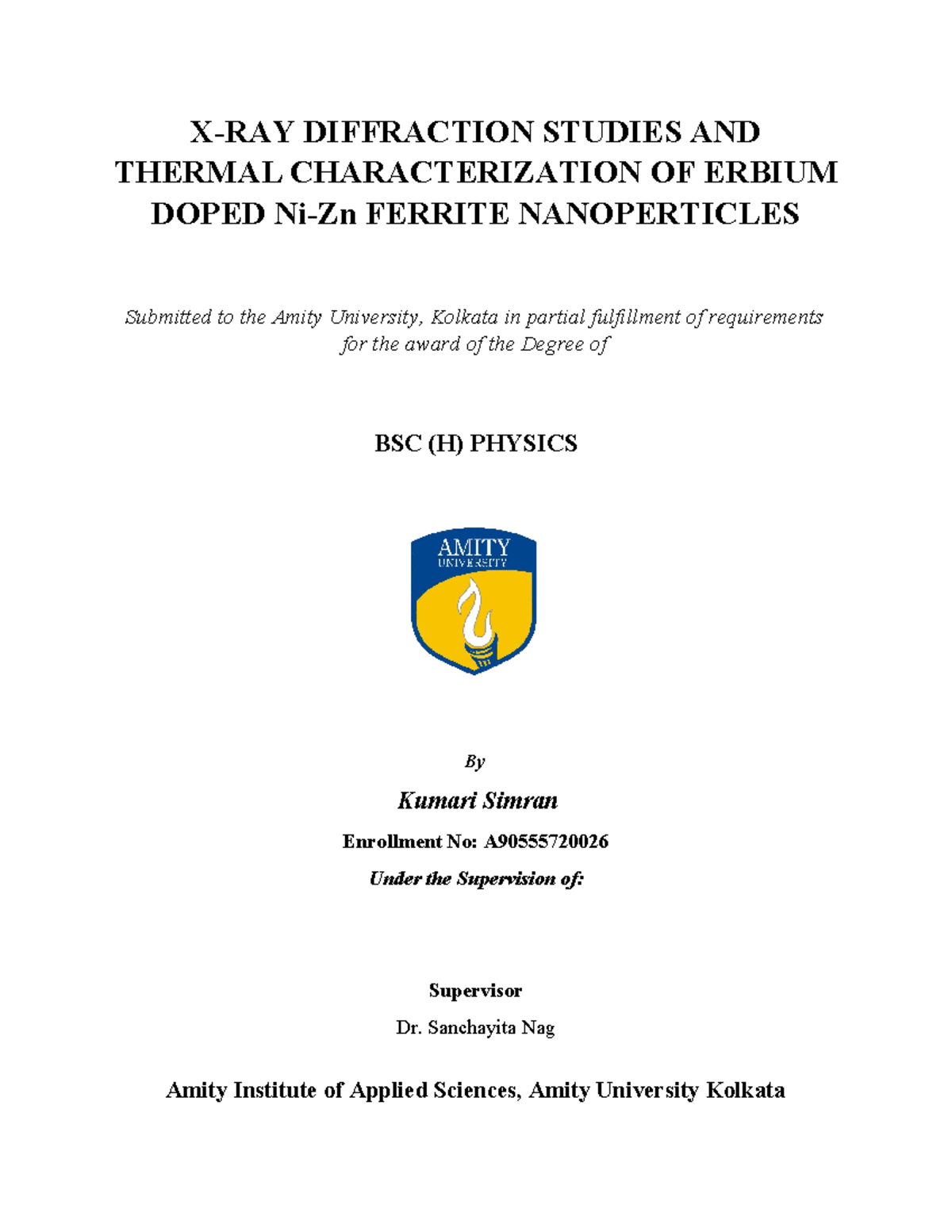 Kr. Simran NTCC Report - Nanocrystalline nickel-zinc ferrite samples ...