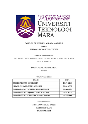 Microsoft Word - BOND Assignment - UNIVERSITI TEKNOLOGI MARA SEMESTER ...