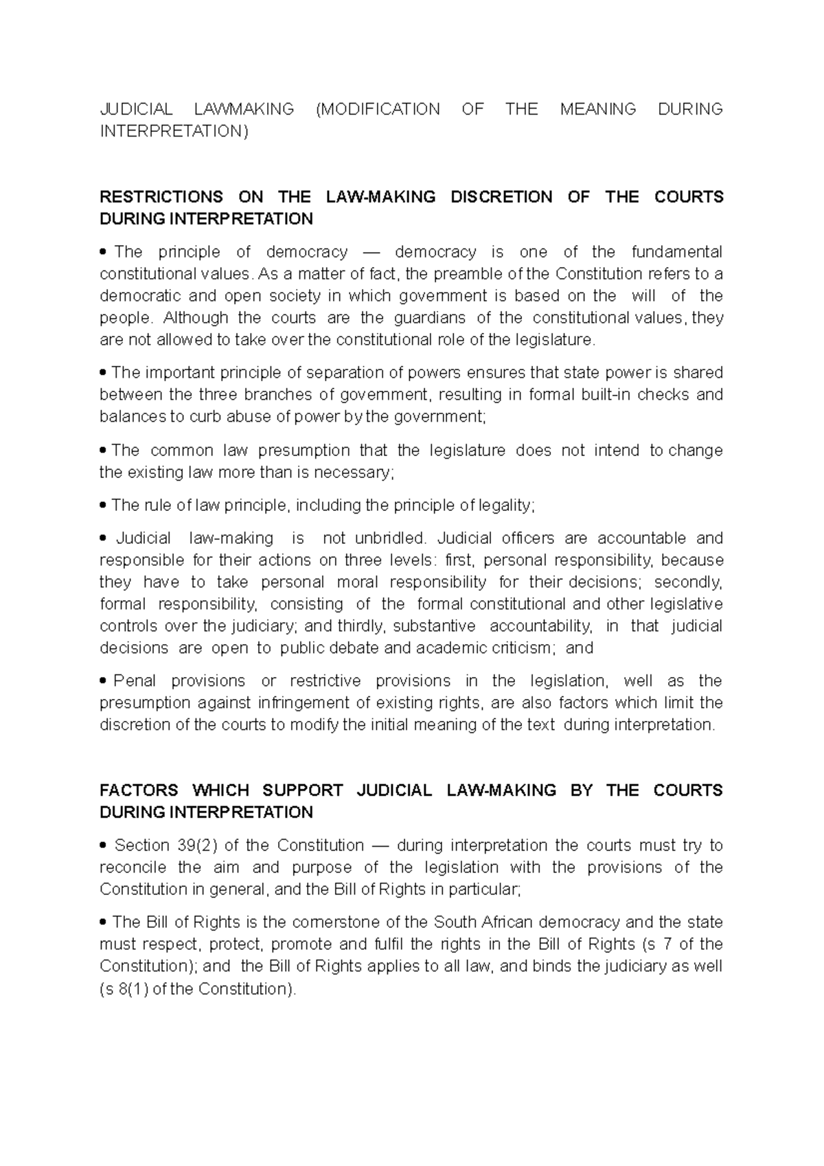 Notes with Kaizer 7 - Distinction between peremptory and directory ...