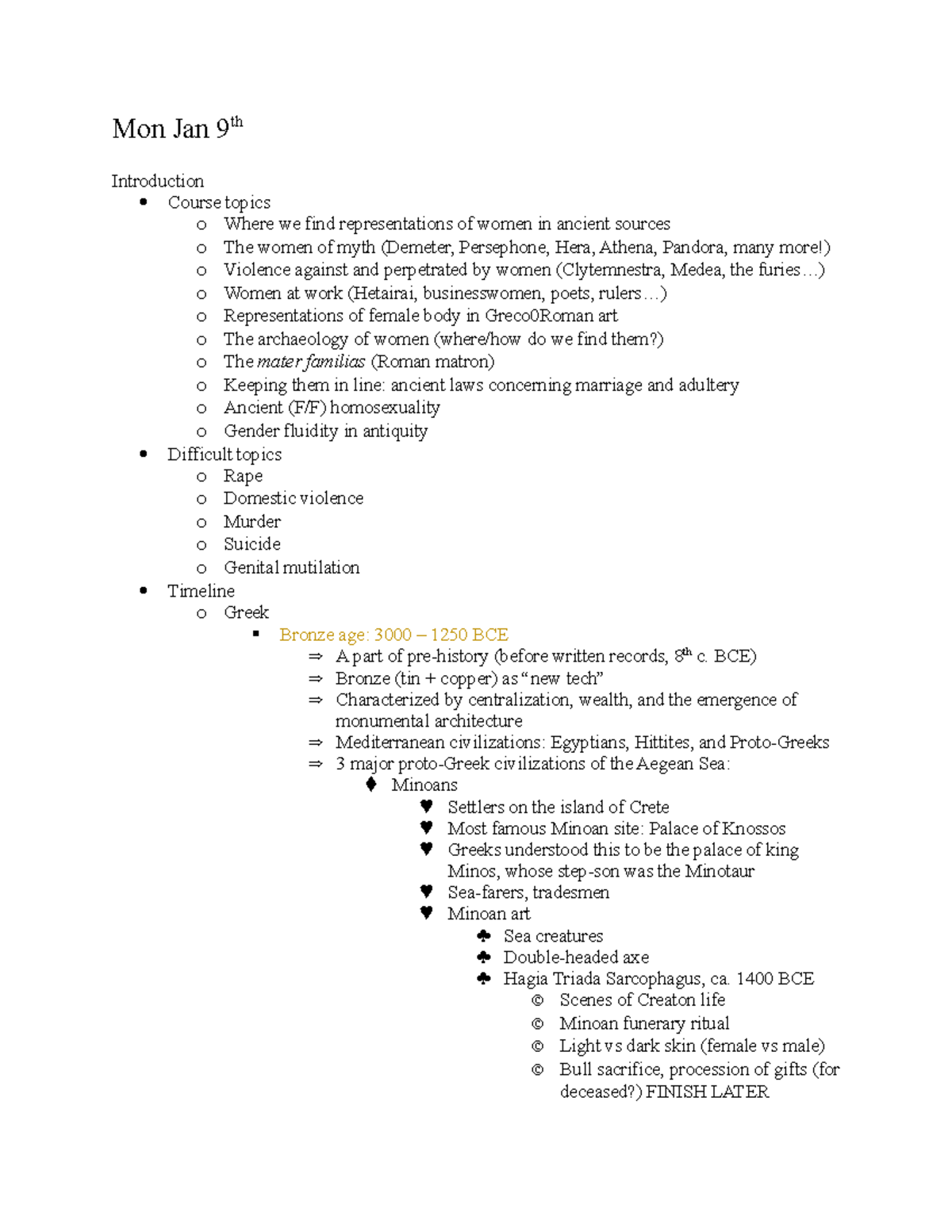 Class Notes - Mon Jan 9 th Introduction Course topics o Where we find ...