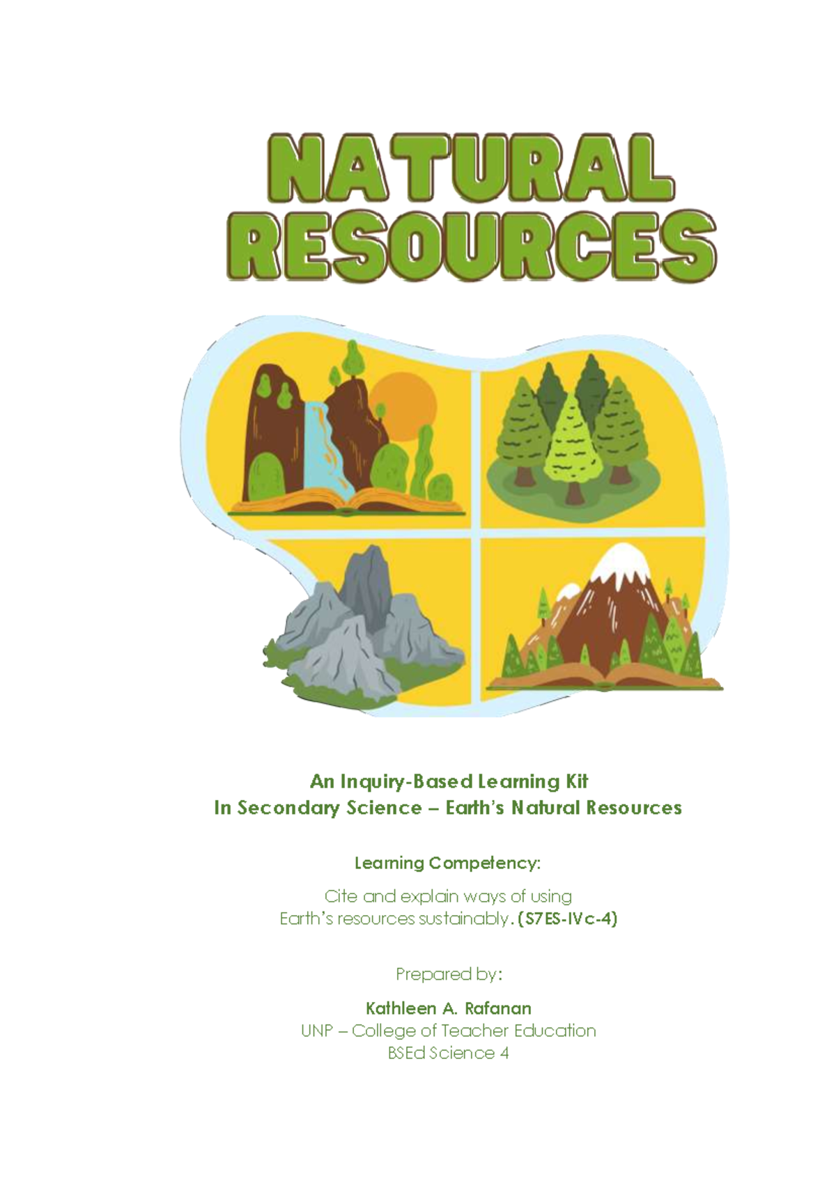 IBLK Natural Resources A4 - An Inquiry-Based Learning Kit In Secondary ...