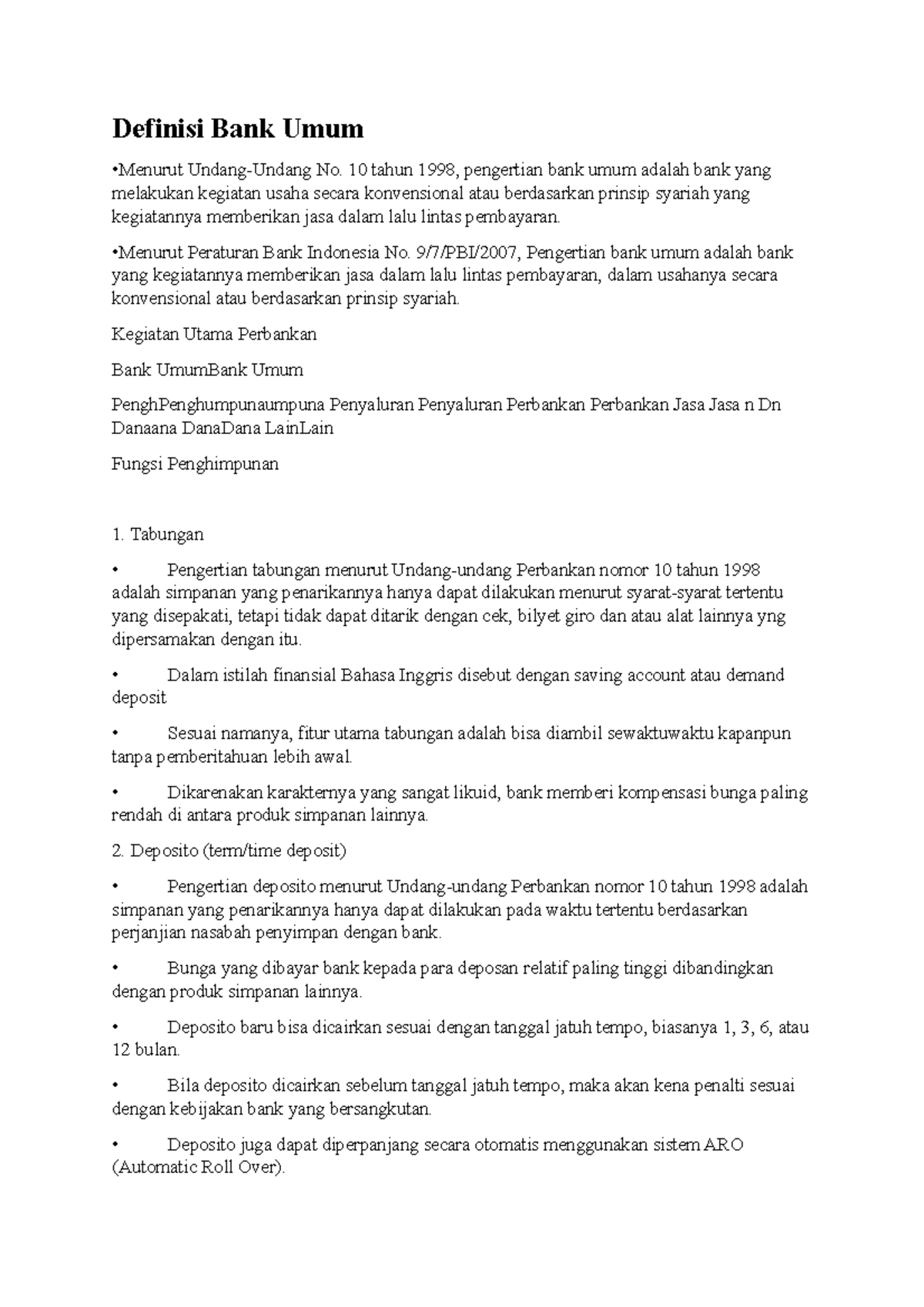 Bank Konvensional dan Syariah - Definisi Bank Umum •Menurut Undang ...