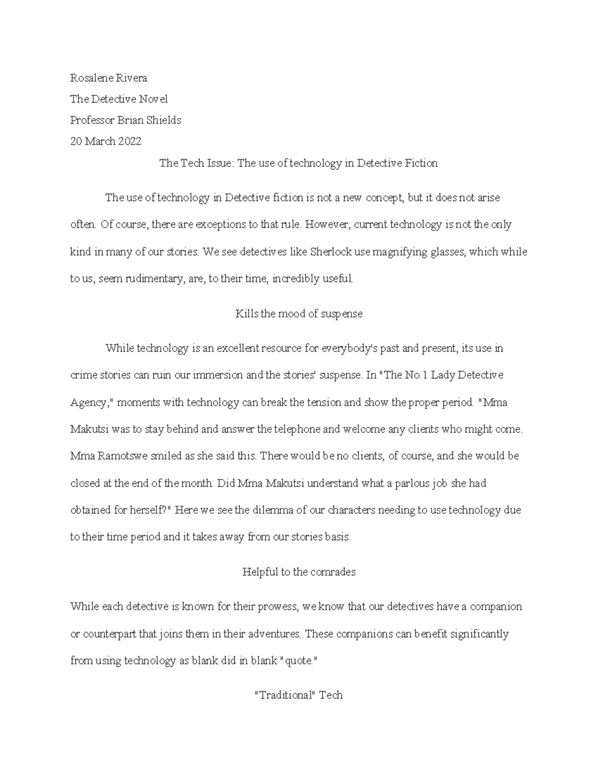 Final Paper Detective Novel - Rosalene Rivera The Detective Novel ...