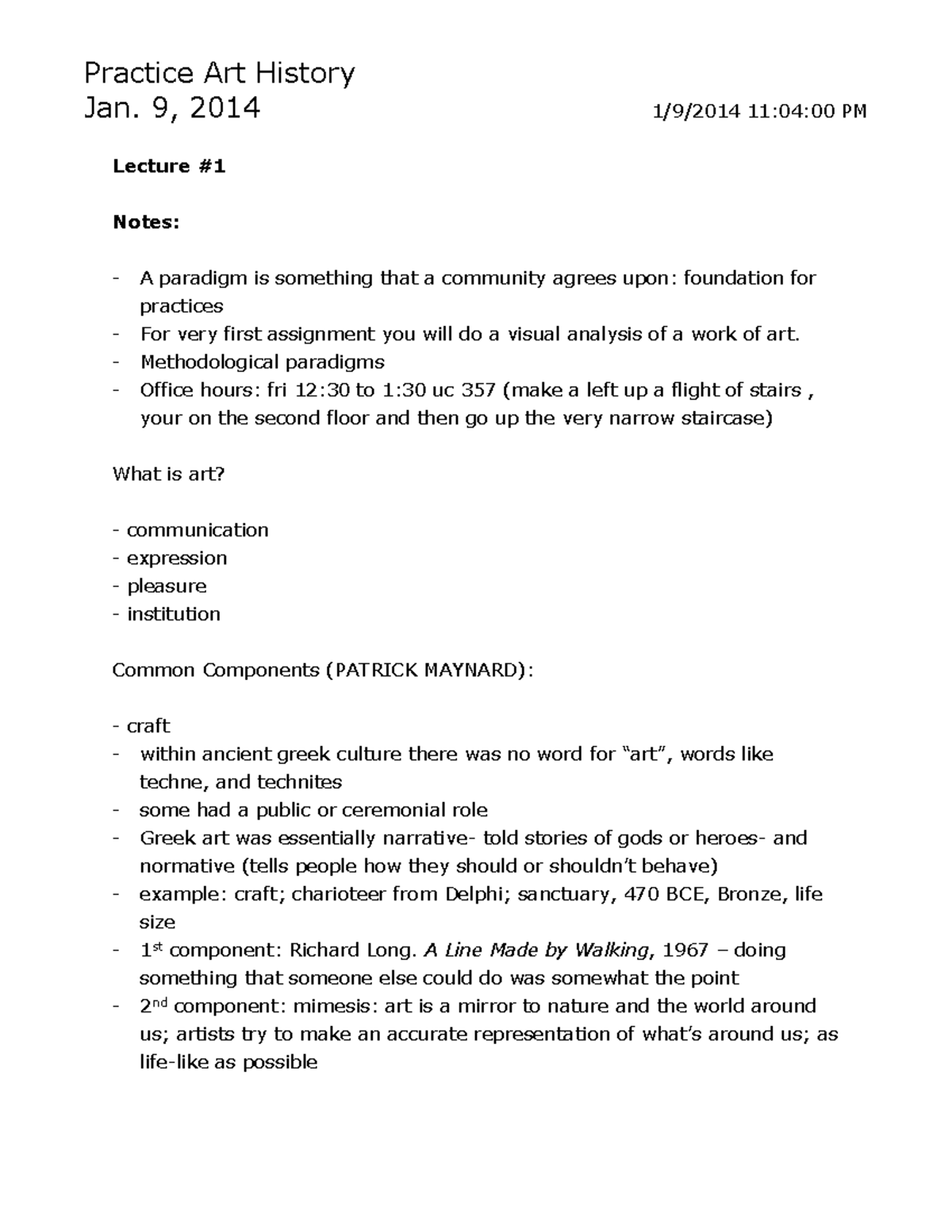 Lecture Notes Introduction To Classical Studies Lecture 1 5 - Practice ...