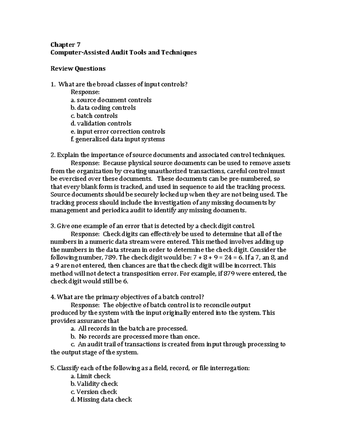 Pdfcoffee - yes - Chapter 7 Computer-Assisted Audit Tools and ...