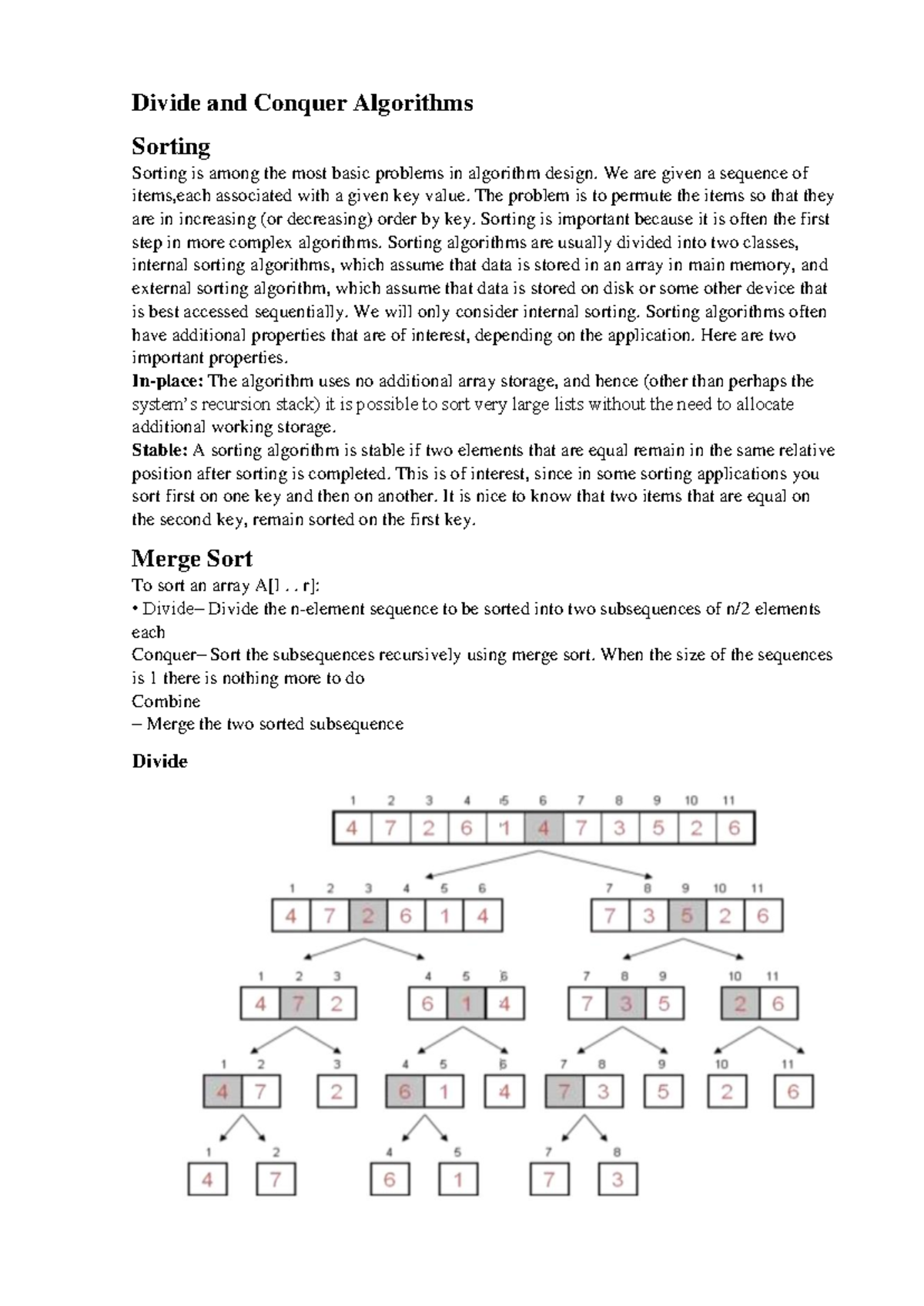Unit3 Divideand Conquer Divide And Conquer Algorithms Sorting Sorting 1693