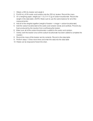 Experiment 2- Determination of the Formula of a Hydrate - CHEM-1031 ...