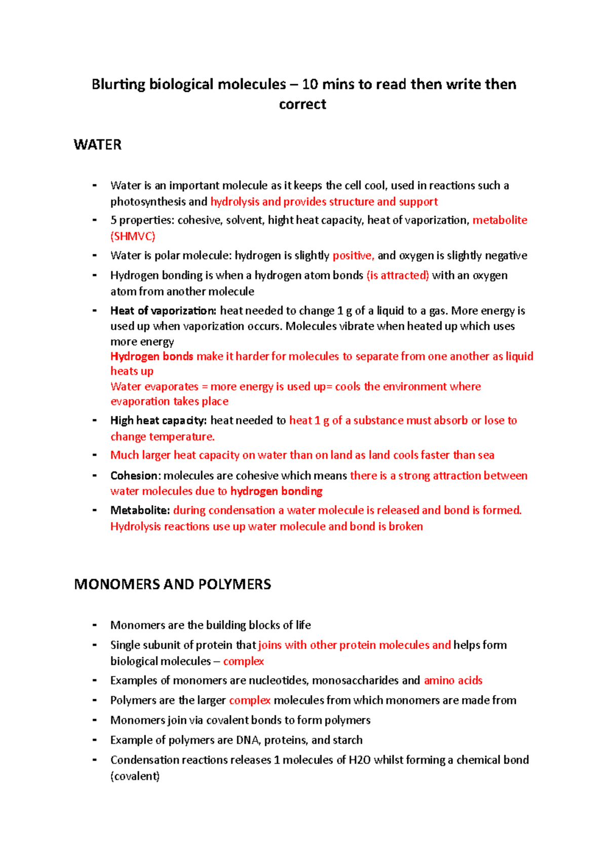 Blurting bio molecules - Blurting biological molecules – 10 mins to ...