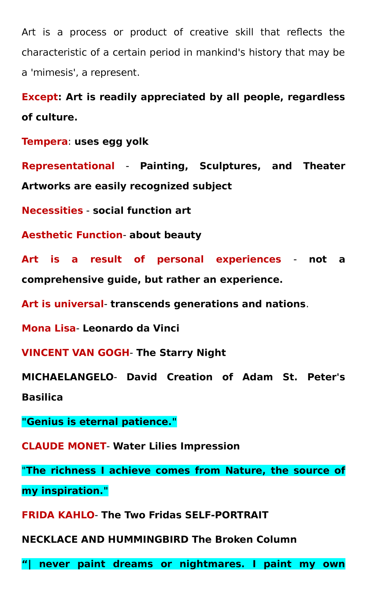 Art is a proces - Helping each other is a most - Art is a process or ...