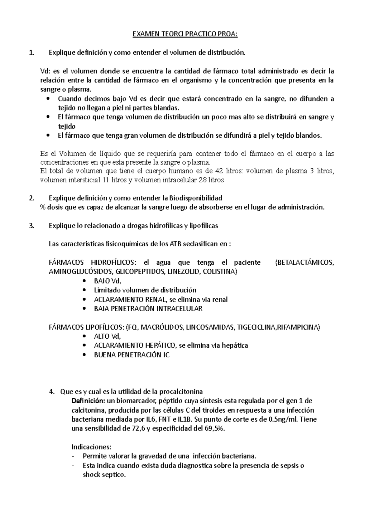 Examen Teorci Practico PROA - EXAMEN TEORCI PRACTICO PROA: Explique ...