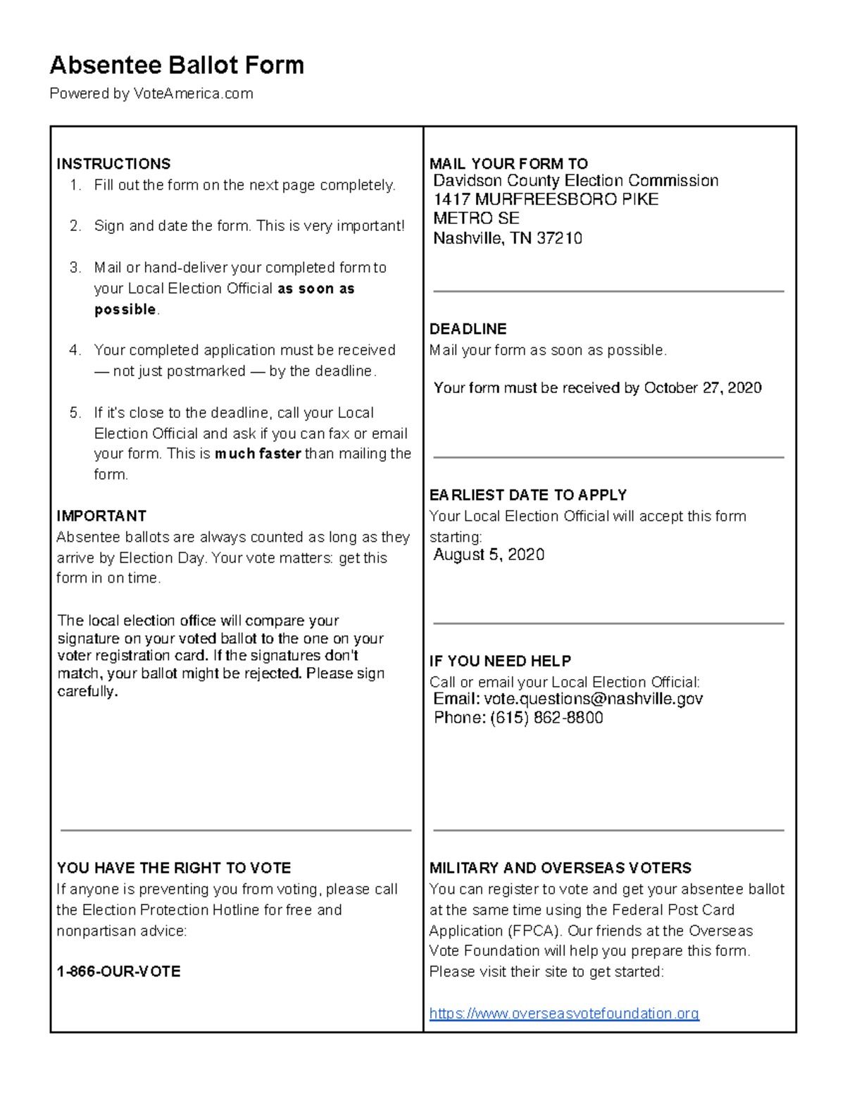 2010 07 - Noyes - Absentee Ballot Form Powered by VoteAmerica ...