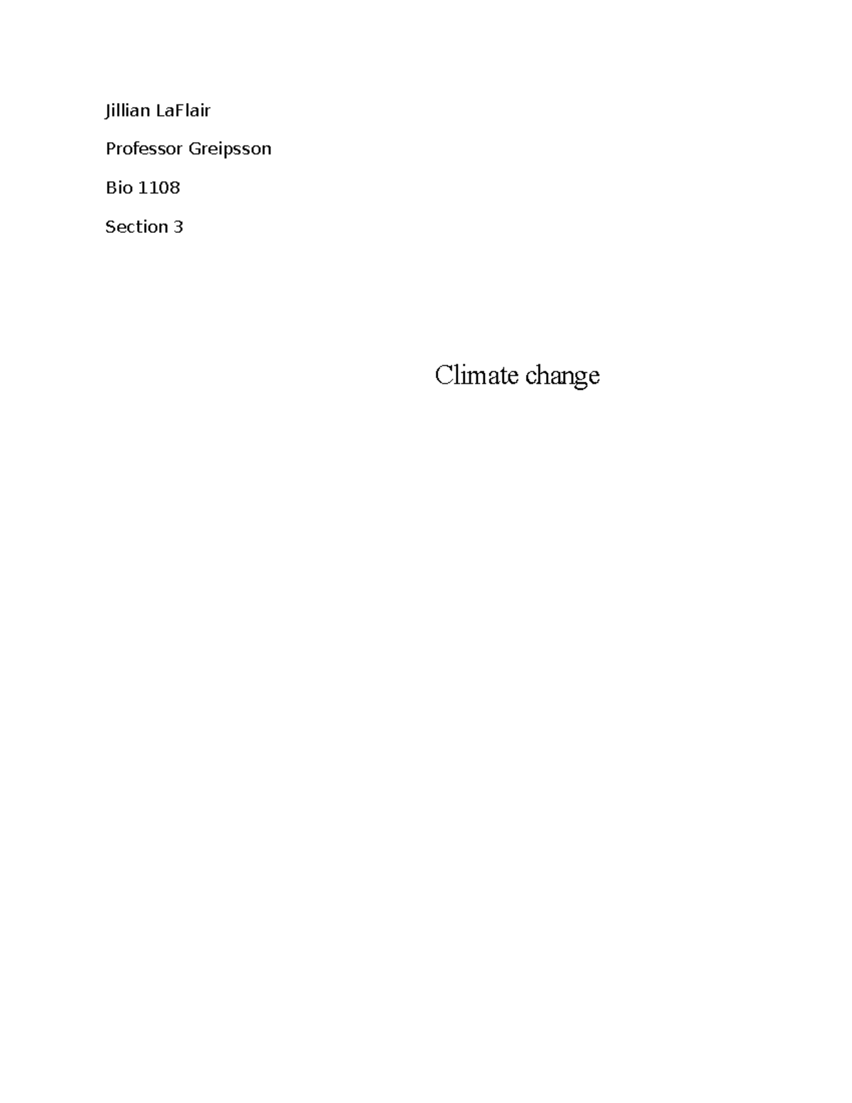 Bio 1108 Term Paper Jillian LaFlair Professor Greipsson Bio 1108 bio-1108-term-paper-jillian-laflair-professor-greipsson-bio-1108