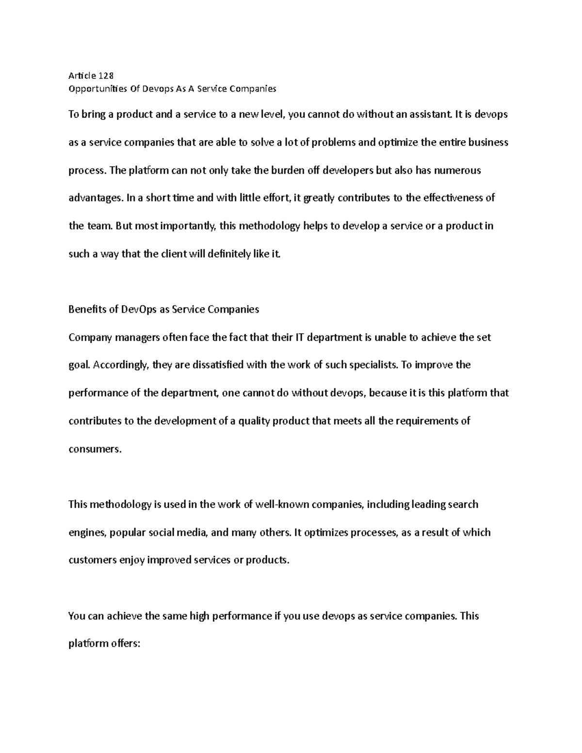 Article 128 - Article 128Opportunities Of Devops As A Service Companies ...