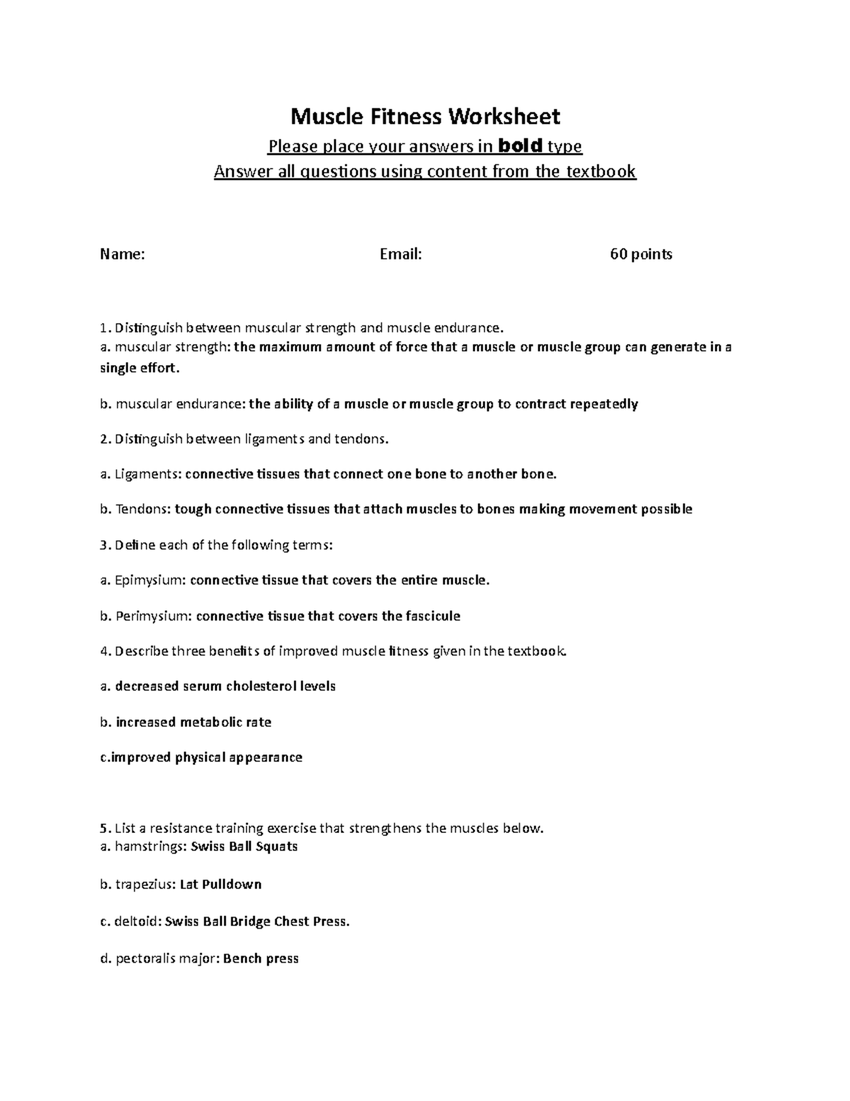 Muscle Fitness WSv2 copy - Muscle Fitness Worksheet Please place your ...