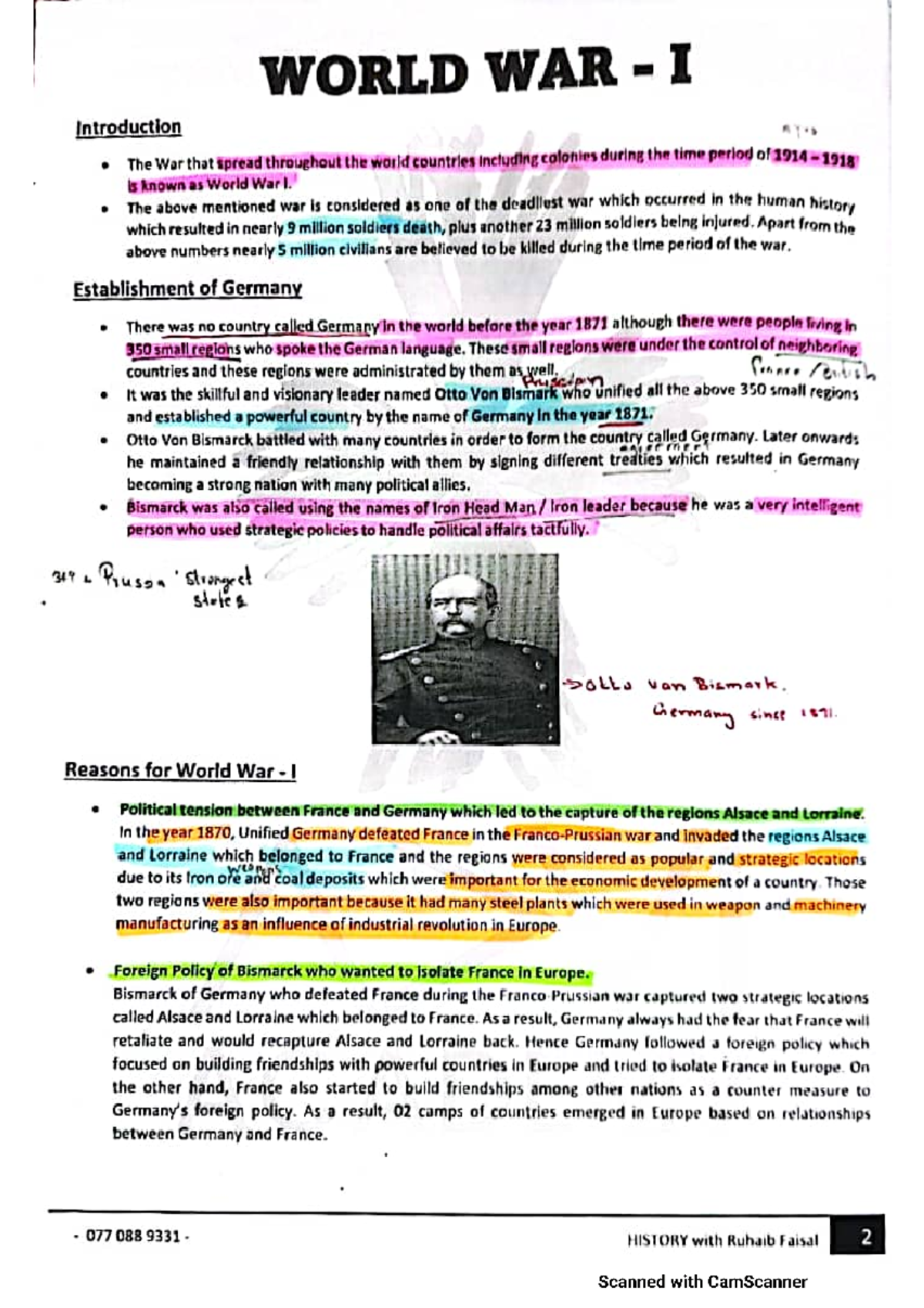 History world war summary - history - Studocu