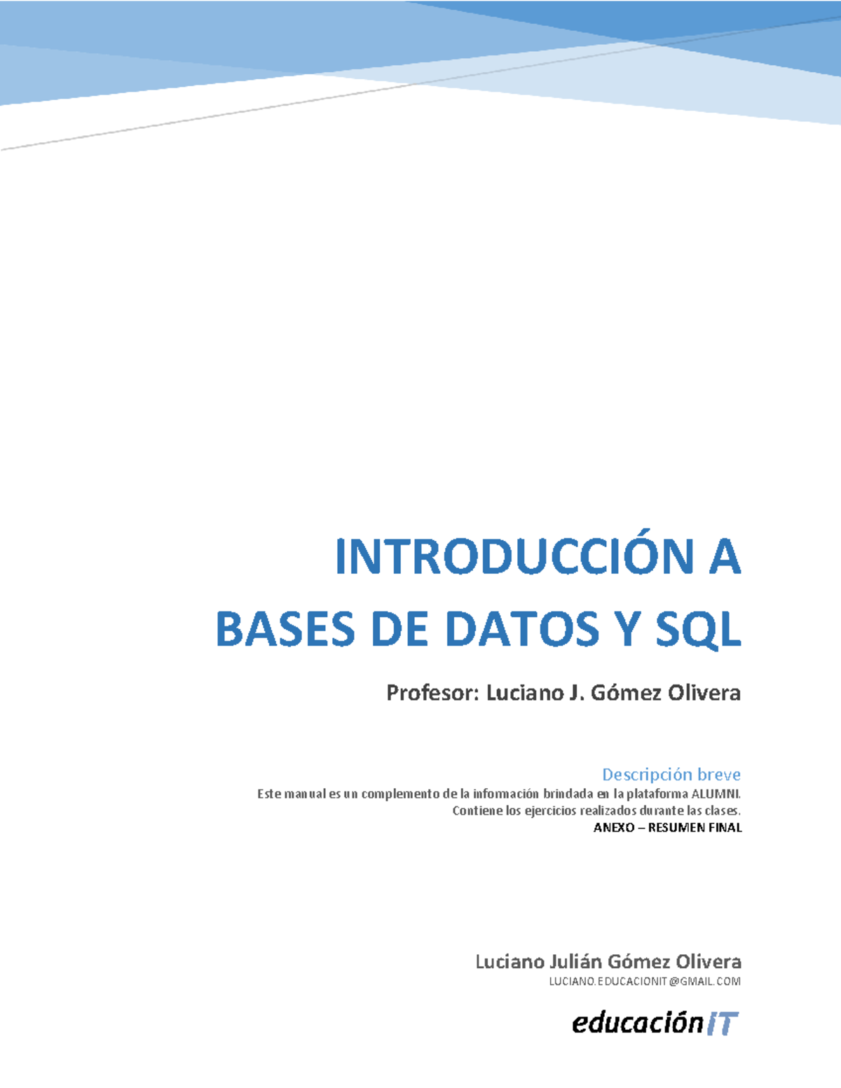 Anexo - Instrucciones SQL - INTRODUCCIÓN A BASES DE DATOS Y SQL ...