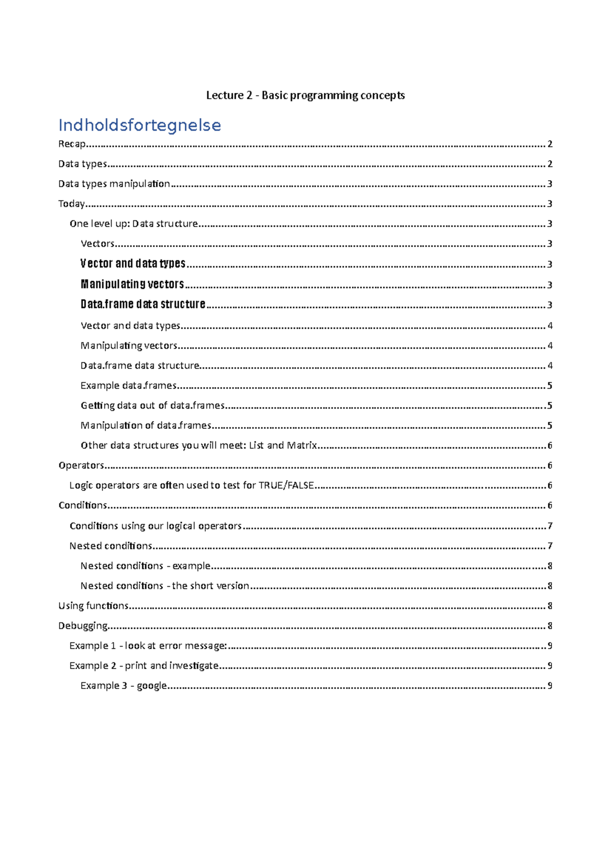 Lecture 2 Basic Programming Concepts Lecture 2 Basic Programming 7139