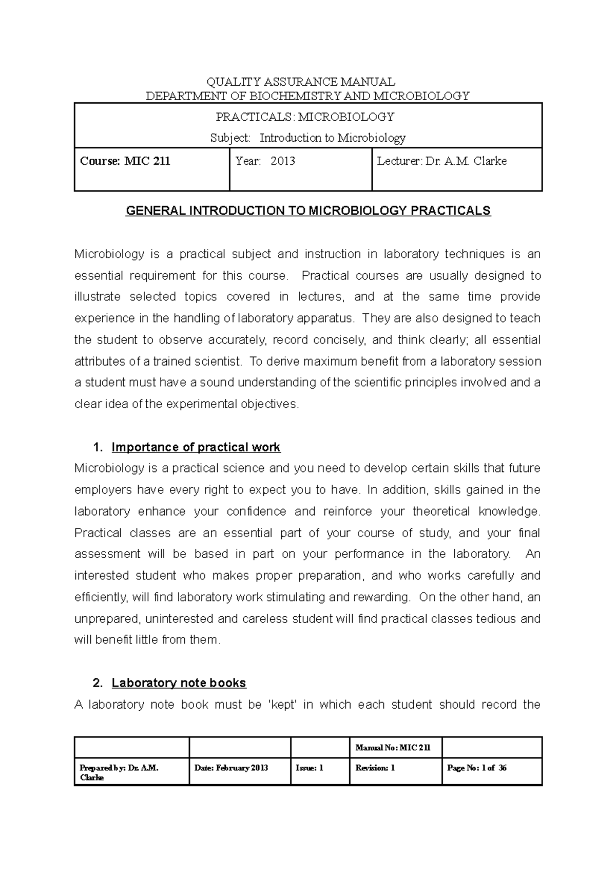 MIC 211 Practicals Manual (2) - DEPARTMENT OF BIOCHEMISTRY AND ...