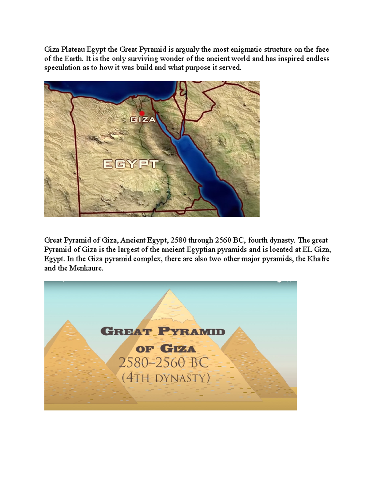 Great Pyramid of Giza - HỌC - Giza Plateau Egypt the Great Pyramid is ...