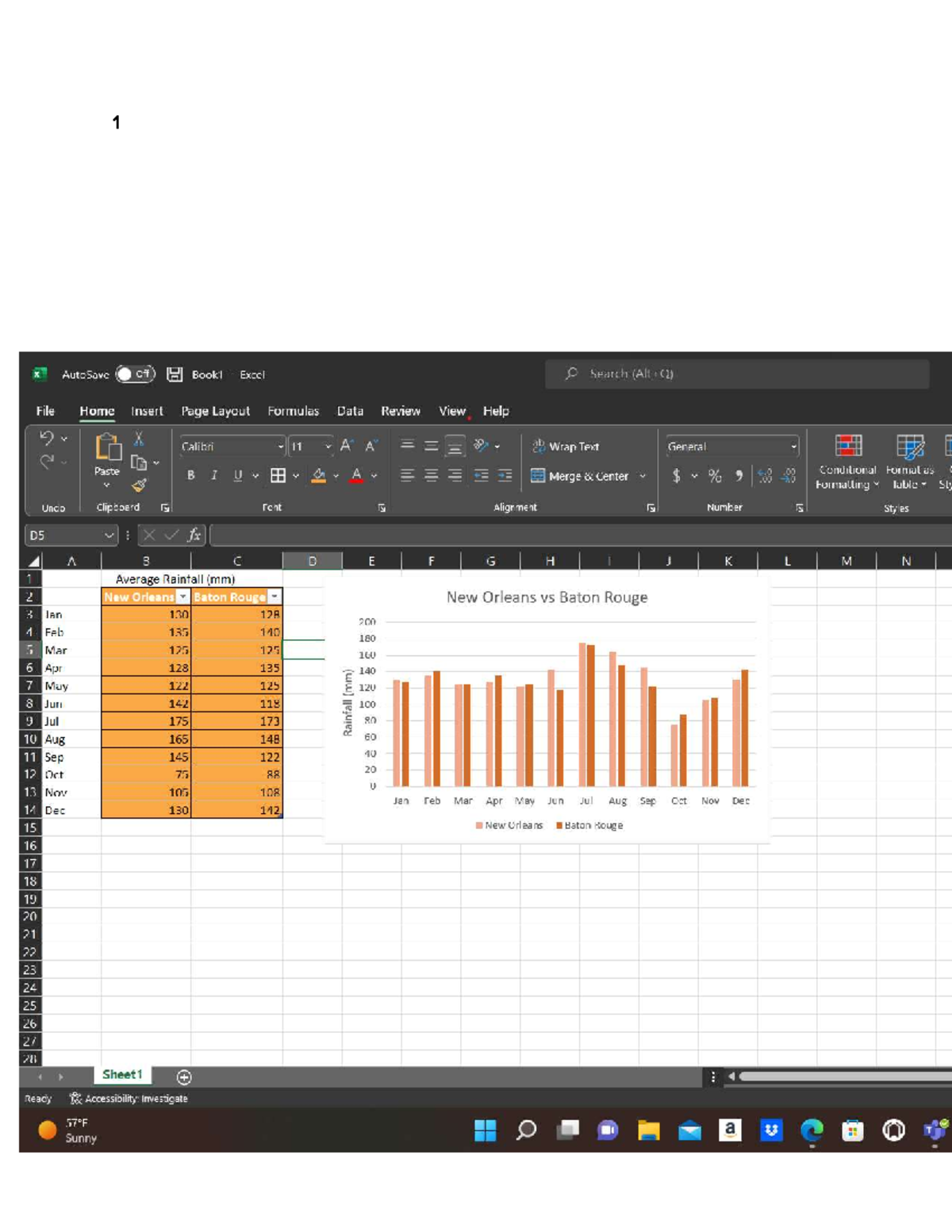 Madison Cary ENGR 120 Homework 11 - 1 AutoSave Off Book1 Excel Search File Home Insert Page ...