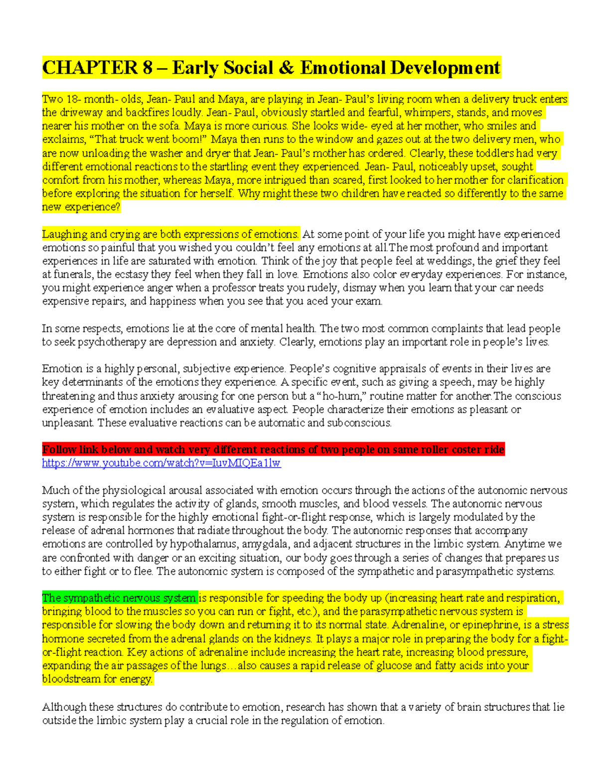 CH 8 Early Emotional Development (Winter 2020) ONL - CHAPTER 8 – Early ...