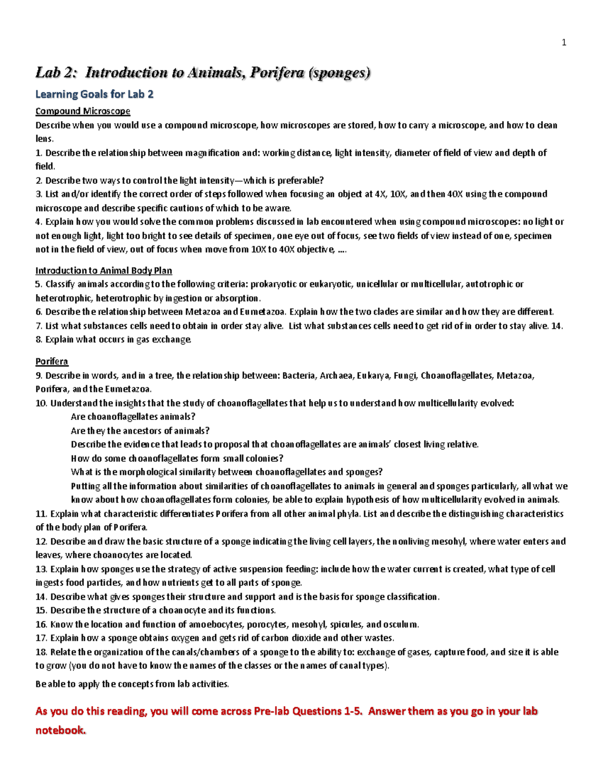 Lab 2 Reading and Pre-lab Questions Spring 2019 - Lab 2: Introduction ...