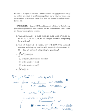 MCV4U - Exam Formula sheet - MCV 4U Exam Formula Sheet Winter 2023 ...