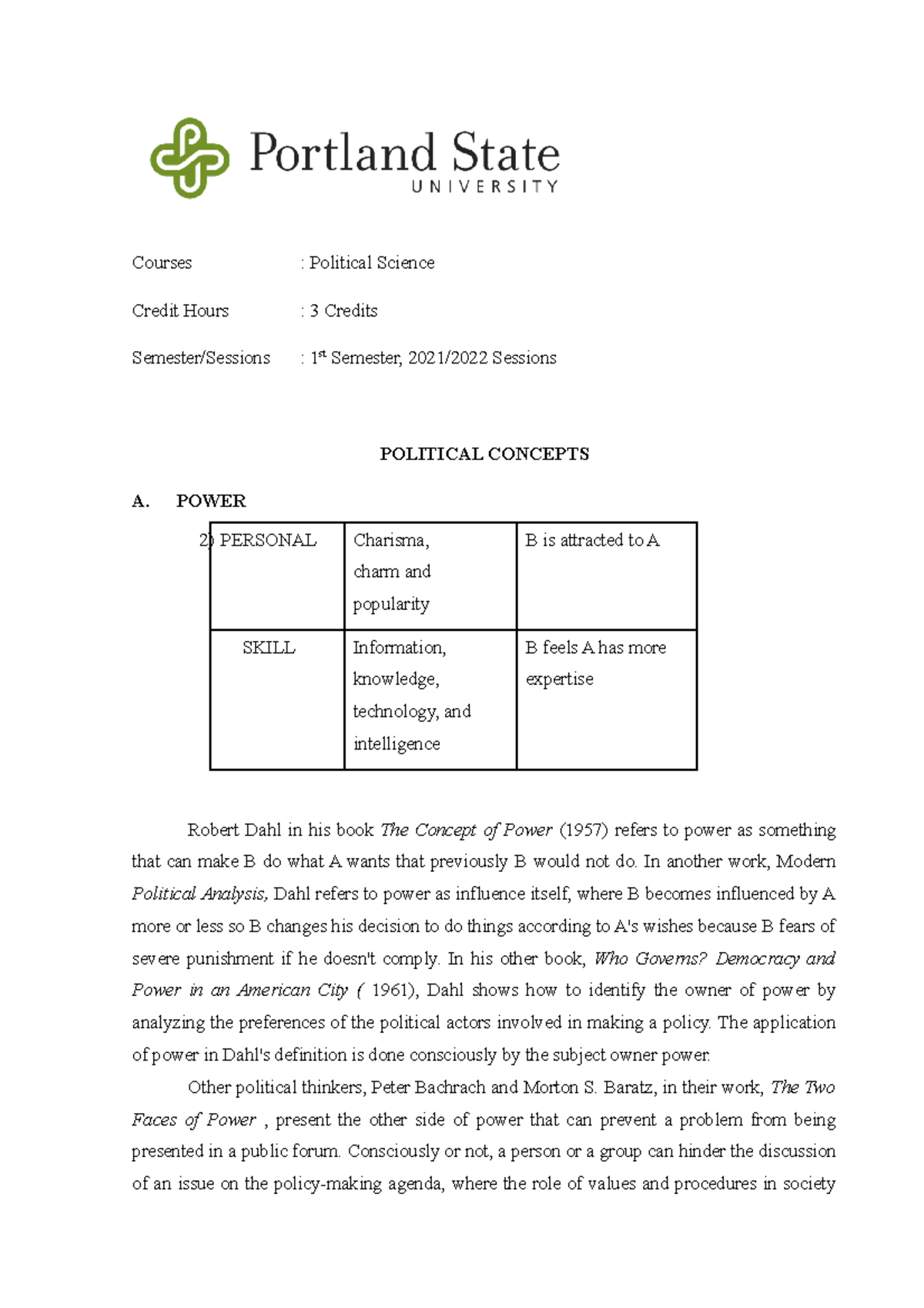 Political Science - Political Concepts 5 - Courses : Political Science ...