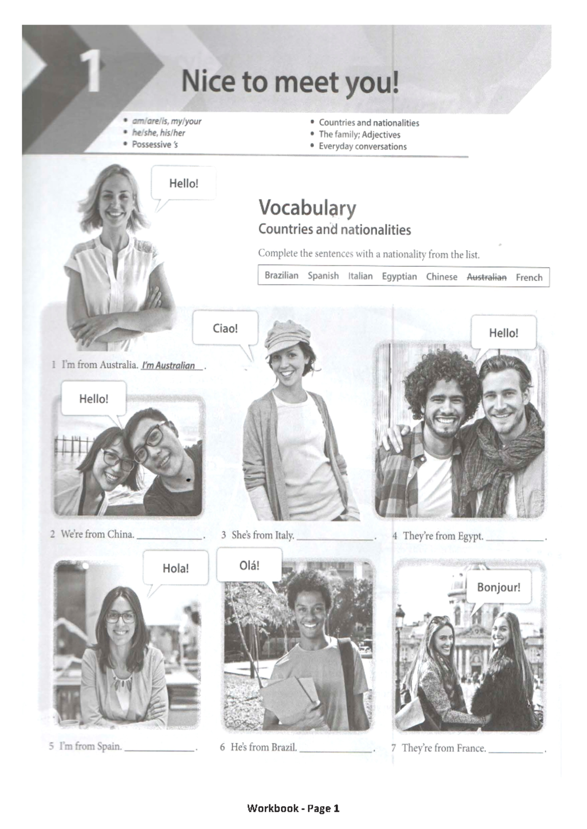 Workbook UNIT 1 - Información para desarrollar practica - Antropología ...