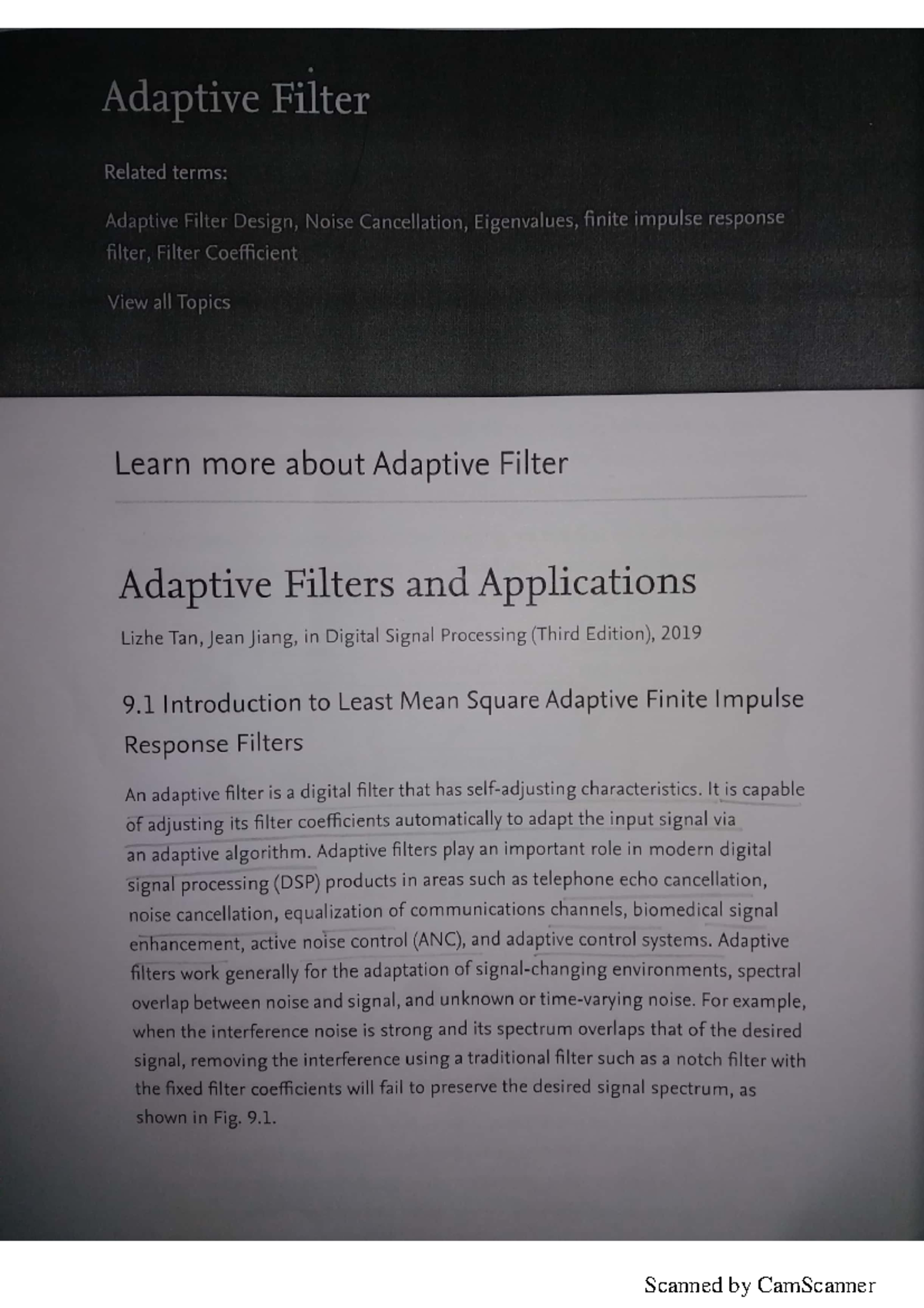 DSP adapter - Lecture notes 1 - Digital Signal Processing - Studocu