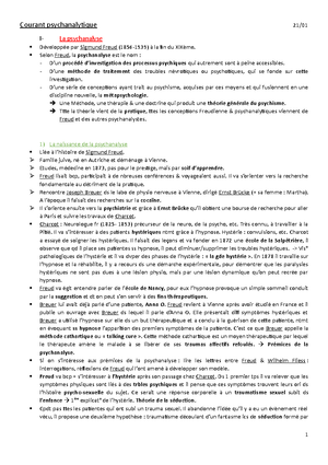 CM09 psycho clinique - Notes de cours 9 - CM L'exemple du rêve Pour la ...