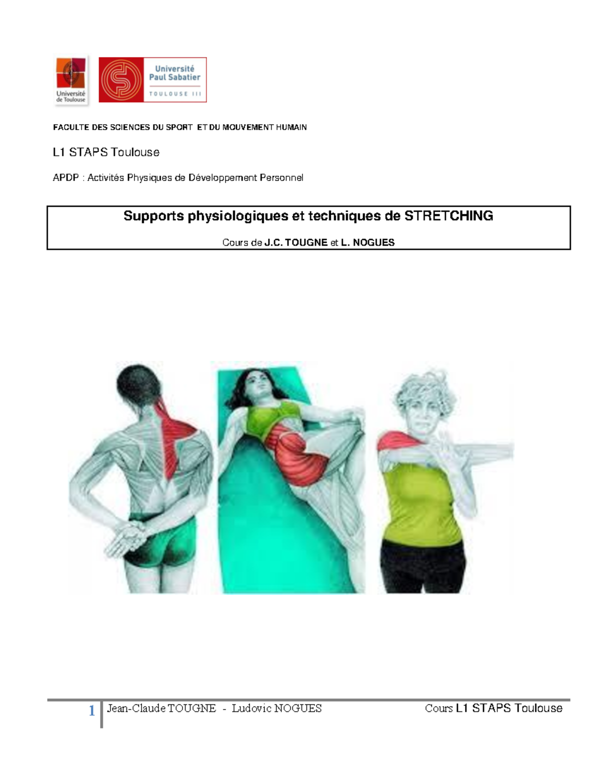 Doc L1 APDP Stretching 2022-2026 - ####### FACULTE DES SCIENCES DU ...