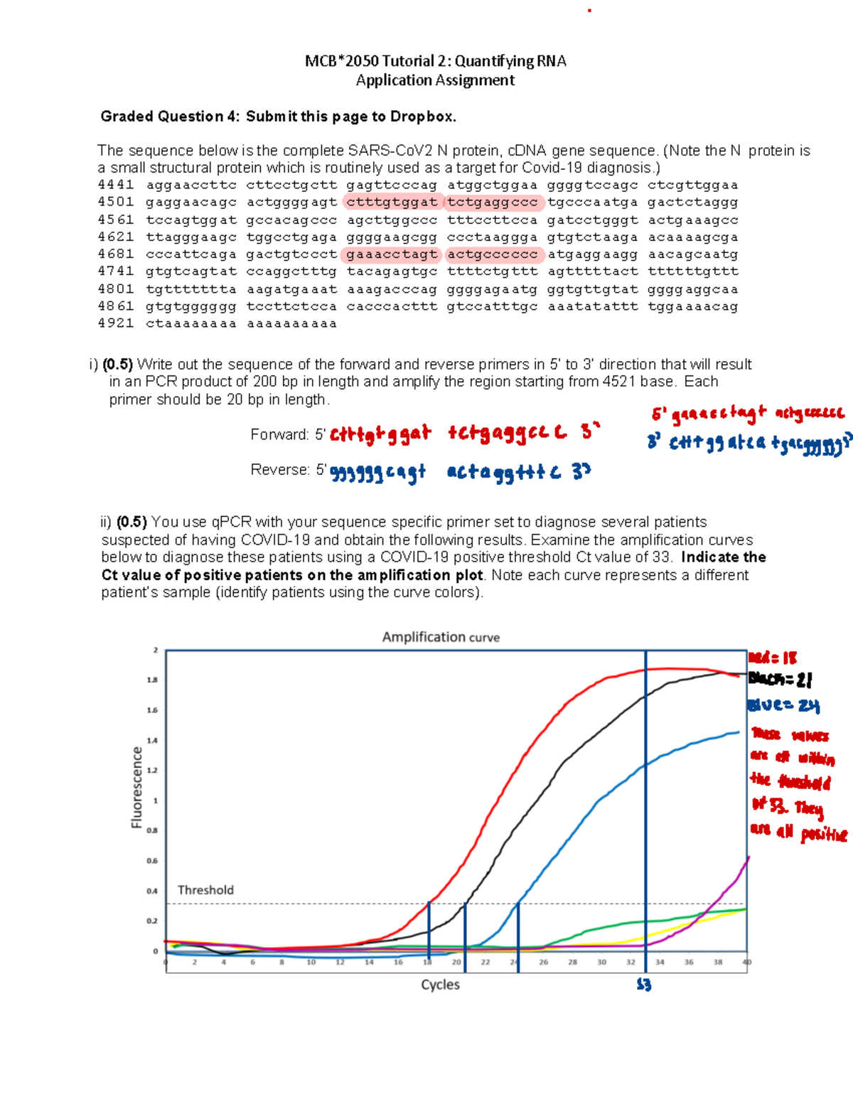 RNA processing Seminar 2 PDF - MCB*2050 Tutorial 2 : Quantifying RNA Application Assignment ...