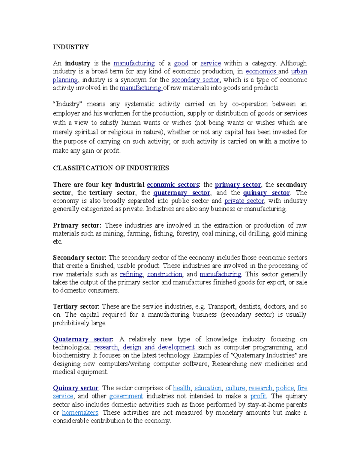 Project on automobile industry industry analysis - INDUSTRY An industry ...